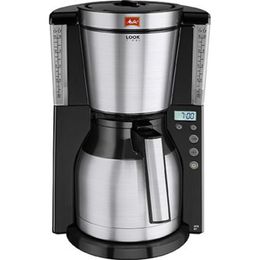Melitta Filterkaffeemaschine &raquo;Look Therm Timer 1011-16&laquo; 1, 25 l Kaffeekanne Papierfilter 1x4 mit Thermkanne und Timerfunktion schwarz/edelstahlfarben