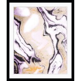 queence Bild »Dustin« Abstrakt Kunst Marmor Modern HD Premium Poster-Druck inkl. Holzrahmen Farbe Rahmen: schwarz + Farbe Bild(er):...