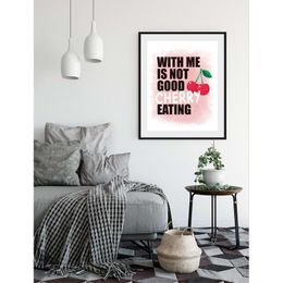queence Bild &raquo;CHERRY&laquo; Humor Motivationsbilder Obst Obst Bilder Schriftzug Spr&uuml;che & Texte S&uuml;&szlig;igkeiten 1 Stk. tlg. HD Premium Poster-Druck inkl. 
