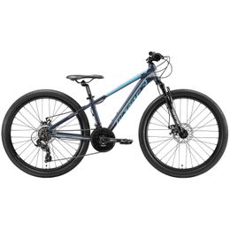 Bikestar Mountainbike 21 Gang Shimano RD-TY300 Schaltwerk Kettenschaltung f&uuml;r Damen und Herren, Kettenschaltung blau Mountainbike