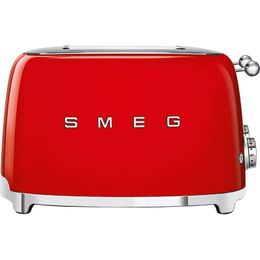 Smeg Toaster »TSF03RDEU« 4 kurze Schlitze 3000 W rot