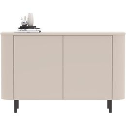 Inosign Sideboard &raquo;Lido, 131 cm breit, 2 T&uuml;ren, Anrichte, Kommode, Stauraumschrank&laquo; Formgebogenes MDF, Stirnseiten mit Rundung, Push-to-open, 