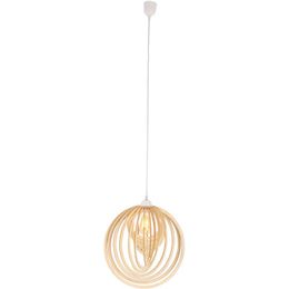 N&auml;ve N&Auml;VE Pendelleuchte &raquo;Armella&laquo; E27 1 Stk. Holz hellbraun, exkl. 1x E27 max. 40 W, H: ca. 145cm / D: ca. 40cm natur