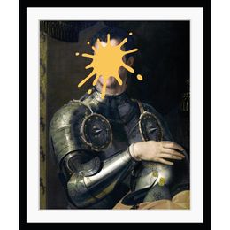 queence Bild &raquo;Enrico mit Farbklecks&laquo; Bilder von M&auml;nnern Historische Pers&ouml;nlichkeiten Humor Mann Ritter HD Premium Poster-Druck inkl....