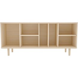 WOODMAN Sideboard »Malic« Kommode im schlichten skandinavischen Design, Breite 160 cm, FSC beige
