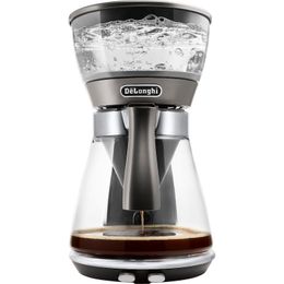 De'Longhi DE'LONGHI Filterkaffeemaschine »Clessidra ICM 17210« 1, 25 l Kaffeekanne Papierfilter nach zertifiziertem ECBE Standard Glas/Silber