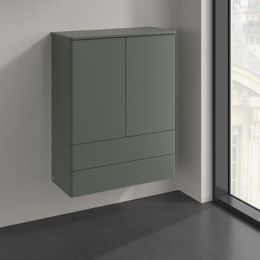 Villeroy & Boch Villeroy und Boch Antao Highboard K47000HL 2 T&uuml;ren, 814 x 1039 x 356 mm, Front ohne Struktur, Leaf Green Matt Lacquer / Leaf Green Matt Lacquer