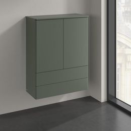 Villeroy & Boch Villeroy und Boch Antao Highboard K47100HL 2 T&uuml;ren, 814 x 1039 x 356 mm, Front mit Struktur, Leaf Green Matt Lacquer / Leaf Green Matt Lacquer
