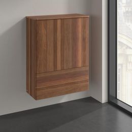 Villeroy & Boch Villeroy und Boch Antao Highboard K47000HM 2 T&uuml;ren, 814 x 1039 x 356 mm, Front ohne Struktur, Warm Walnut / Warm Walnut