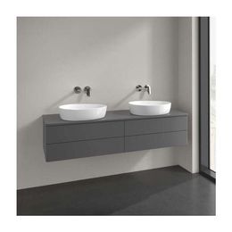 Villeroy & Boch Villeroy und Boch Antao Waschtisch-Unterschrank K28050GK 4 Ausz&uuml;ge, 1600 x 360 x 500 mm, Front ohne Struktur, Anthracite Matt Lacquer / Anthracite Matt Lacquer