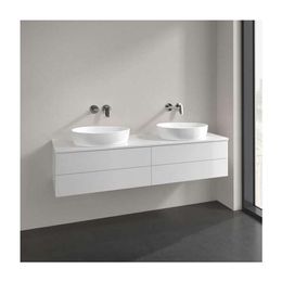 Villeroy & Boch Villeroy und Boch Antao Waschtisch-Unterschrank K28050GF 4 Auszüge, 1600 x 360 x 500 mm, Front ohne Struktur, Glossy White Lacquer / Glossy White Lacquer