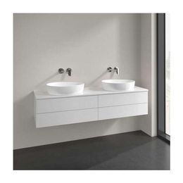 Villeroy & Boch Villeroy und Boch Antao Waschtisch-Unterschrank K28150GF 160x36x50cm, Hahnloch, Waschbeckenplattenfarbe Lack, glossy white lacquer