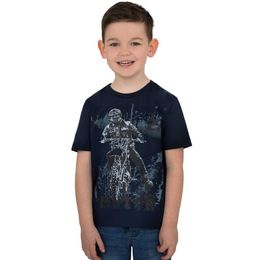 TRIGEMA T-Shirt »Jungen T-Shirt mit coolem Motorrad-Motiv«, 1 Stk. navy 128 128 Single-Jersey