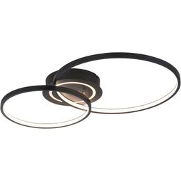 JUST LIGHT LED Deckenleuchte &raquo;ASMINA&laquo; LED-Board 1 Stk. Warmwei&szlig; schwarz