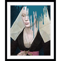 queence Bild &raquo;Nathalie mit Farbklecks&laquo; Bilder von Frauen Frau Gem&auml;lde Historische Pers&ouml;nlichkeiten Kunst HD Premium Poster-Druck inkl....