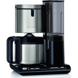 Bosch Filterkaffeemaschine »TKA8A683 Styline« 1, 1 l Kaffeekanne Papierfilter 1x4 mit Thermokanne schwarz