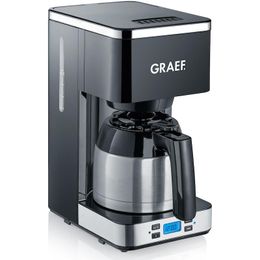 Graef Filterkaffeemaschine »FK 512« 1 l Kaffeekanne Korbfilter 1x4 mit Timer und Thermokanne schwarz