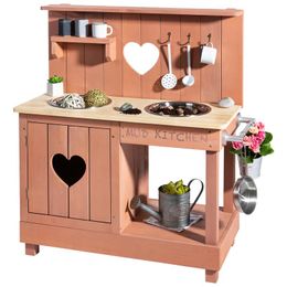 Muddy Buddy Outdoor-Spielk&uuml;che &raquo;Adventurer Heart&laquo; Matschk&uuml;che, puderrosa; FSC - sch&uuml;tzt Wald rosa