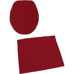 Kinzler Badematte &raquo;Chenille&laquo; H&ouml;he 18 mm rutschhemmend beschichtet fu&szlig;bodenheizungsgeeignet Badteppich, Uni Farben, weich, als rechteckig & halbrund...