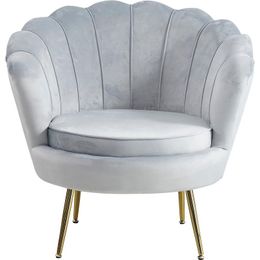 Salesfever Loungesessel »Clam - Design Cocktailsessel« Prachtvoll extravagantes Design im Muschel-Look Hellgrau Muschel-Design Sessel für...