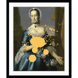 queence Bild &raquo;Linda mit Farbklecks&laquo; Bilder von Frauen Frau Gem&auml;lde Historische Pers&ouml;nlichkeiten Kunst HD Premium Poster-Druck inkl....