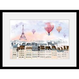 queence Bild &raquo;Hei&szlig;luftballon in Frankreich&laquo; Architektonische Elemente Ballonfahren Geb&auml;ude Hei&szlig;luftballon Paris Stadt HD Premium Poster-Druck inkl. 