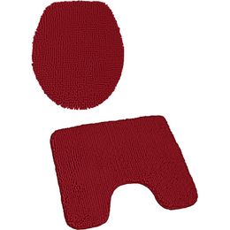 Kinzler Badematte &raquo;Chenille&laquo; H&ouml;he 18 mm rutschhemmend beschichtet fu&szlig;bodenheizungsgeeignet Badteppich, Uni Farben, weich, als rechteckig & halbrund...