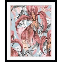 queence Bild &raquo;Joachim&laquo; HD Premium Poster-Druck inkl. Holzrahmen Farbe Rahmen: schwarz + Farbe Bild(er): blau-rot