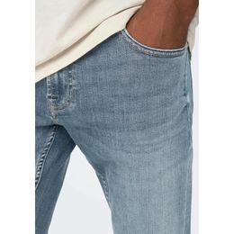 Only & Sons Only & Sons Herren ONLY & SONS Slim-fit-Jeans &raquo;OS ONSLOOM SLIM BLUE GREY 40&laquo; mit Destroyed Effekt blau 30, L&auml;nge 30