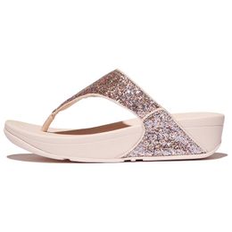 fitflop Zehentrenner »LULU MULTI-TONAL GLITTER TOE« Badeschuh, Slides, Sandale mit Glitter beige-rosè 39 39 Pantolette mit weichem Zehensteg und...