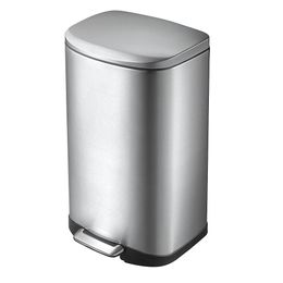 EKO Edelstahl-Tretabfallsammler, Volumen 35 l, HxBxT 638 x 356 x 336 mm, rutschfest