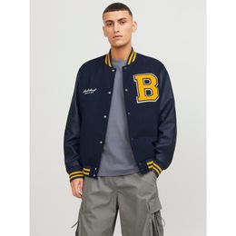 Jack & Jones JACK & JONES Collegejacke &raquo;JORCOLLEGE WOOL BLEND BOMBER NOOS&laquo; Sky Captain L L Coole Collegejacke mit Applikationen