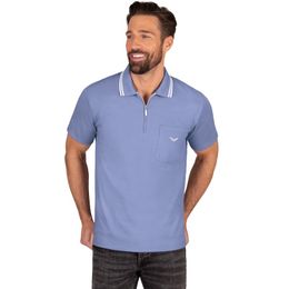 TRIGEMA Poloshirt »Poloshirt mit Reißverschluss«, 1 Stk. lavendel-melange M M DELUXE-Piqué-Qualität