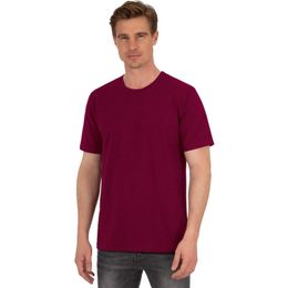 TRIGEMA T-Shirt &raquo;T-Shirt in Piqu&eacute;-Qualit&auml;t&laquo; 1 Stk. chianti-melange M M &Auml;rmel mit B&uuml;ndchen