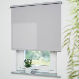 Liedeco Springrollo &raquo;Uni&laquo; Lichtschutz freih&auml;ngend lichtdurchl&auml;ssig hellgrau Obermaterial: 95% Polyester, 5% Metall 180 cm