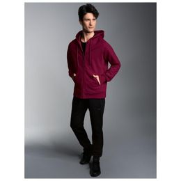 TRIGEMA Freizeitanzug »Jogginganzug mit Kapuze und Reißverschluss«, 1 Stk. chianti-melange XL XL Sweat-Qualität, innen angeraut