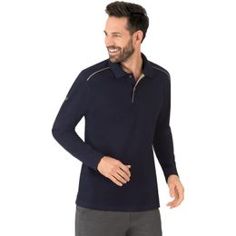 TRIGEMA Poloshirt »Langarm Poloshirt aus Biobaumwolle«, 1 Stk. navy M M BIO Piqué-Qualität