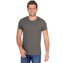 TRIGEMA T-Shirt »Slim Fit T-Shirt aus DELUXE Baumwolle« 1 Stk. taupe-melange L L DELUXE-Single-Jersey