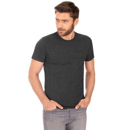 TRIGEMA T-Shirt »Slim Fit T-Shirt aus DELUXE Baumwolle« 1 Stk. anthrazit-melange M M DELUXE-Single-Jersey