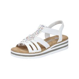 Rieker Keilsandalette &raquo;Sandalen Lederimitat&laquo; Wei&szlig; 37 37 Verschluss: Schlupfschuh