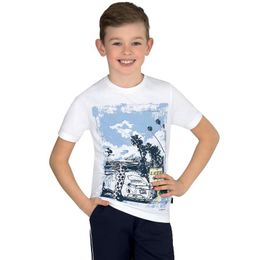 TRIGEMA T-Shirt »T-Shirt mit sommerlichem Druckmotiv«, 1 Stk. weiss 140 140 Single-Jersey