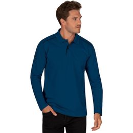 TRIGEMA Poloshirt »Langarm Poloshirt aus Biobaumwolle«, 1 Stk. saphir XL XL BIO Piqué-Qualität