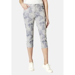STOOKER WOMEN 7/8-Hose »Tahiti Print Capri Slim Fit« Capri Slim Fit Casual Clean Wash für Damen blue stripe & flowers 48 - Länge 21 Länge 21 48...