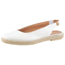 VERBENAS Slingsandale &raquo;Kiara Nucleo&laquo; Sommerschuh, Slingsandale, Slipper, Schlupfschuh mit Juterahmen wei&szlig; 36 36 Aus weichem Leder
