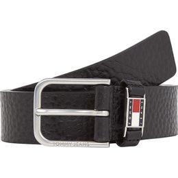 Tommy Jeans Lederg&uuml;rtel &raquo;TJM SCANTON TEXTURE 3.5 cm breit&laquo; Gr&ouml;&szlig;enverstellbar Black Texture