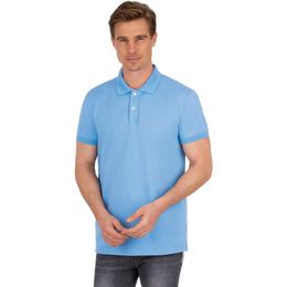 TRIGEMA Poloshirt »Slim Fit Poloshirt aus DELUXE-Piqué«, 1 Stk. horizont L L DELUXE-Piqué-Qualität