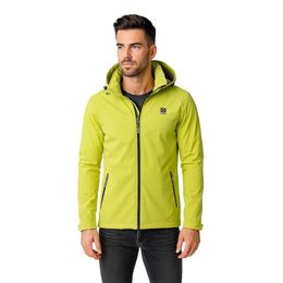 Lpo Herren LPO Softshelljacke &raquo;Softshelljacke Melvin&laquo; abnehmbare, verstellbare Kapuze gr&uuml;n L (52)