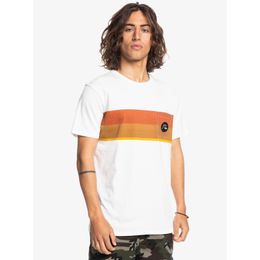 Quiksilver T-Shirt &raquo;Multiply Stripe&laquo; Antique White M M Stoff: Baumwollstoff [160 g/m2]