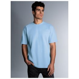 TRIGEMA T-Shirt &raquo;T-Shirt in Piqu&eacute;-Qualit&auml;t&laquo; 1 Stk. iceblue-melange S S &Auml;rmel mit B&uuml;ndchen