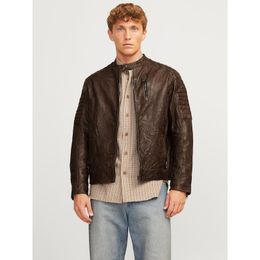 Jack & Jones Jack & Jones Damen Lederjacke &raquo;JJERICHARD LEATHER JACKET NOOS&laquo; braun XXL